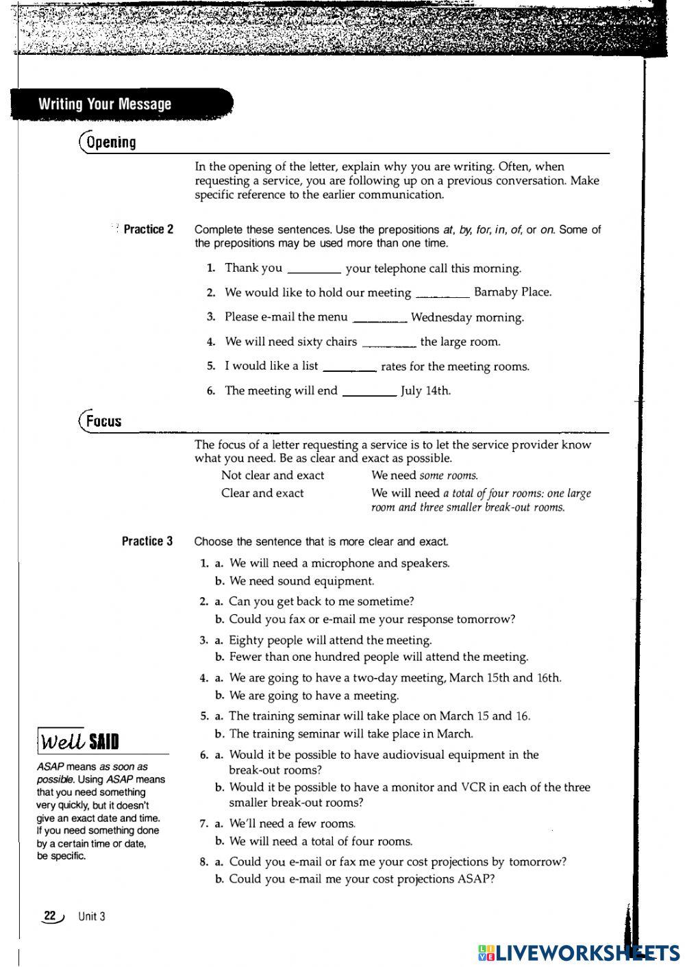 Request Letter | Free Interactive Worksheets | 5347312