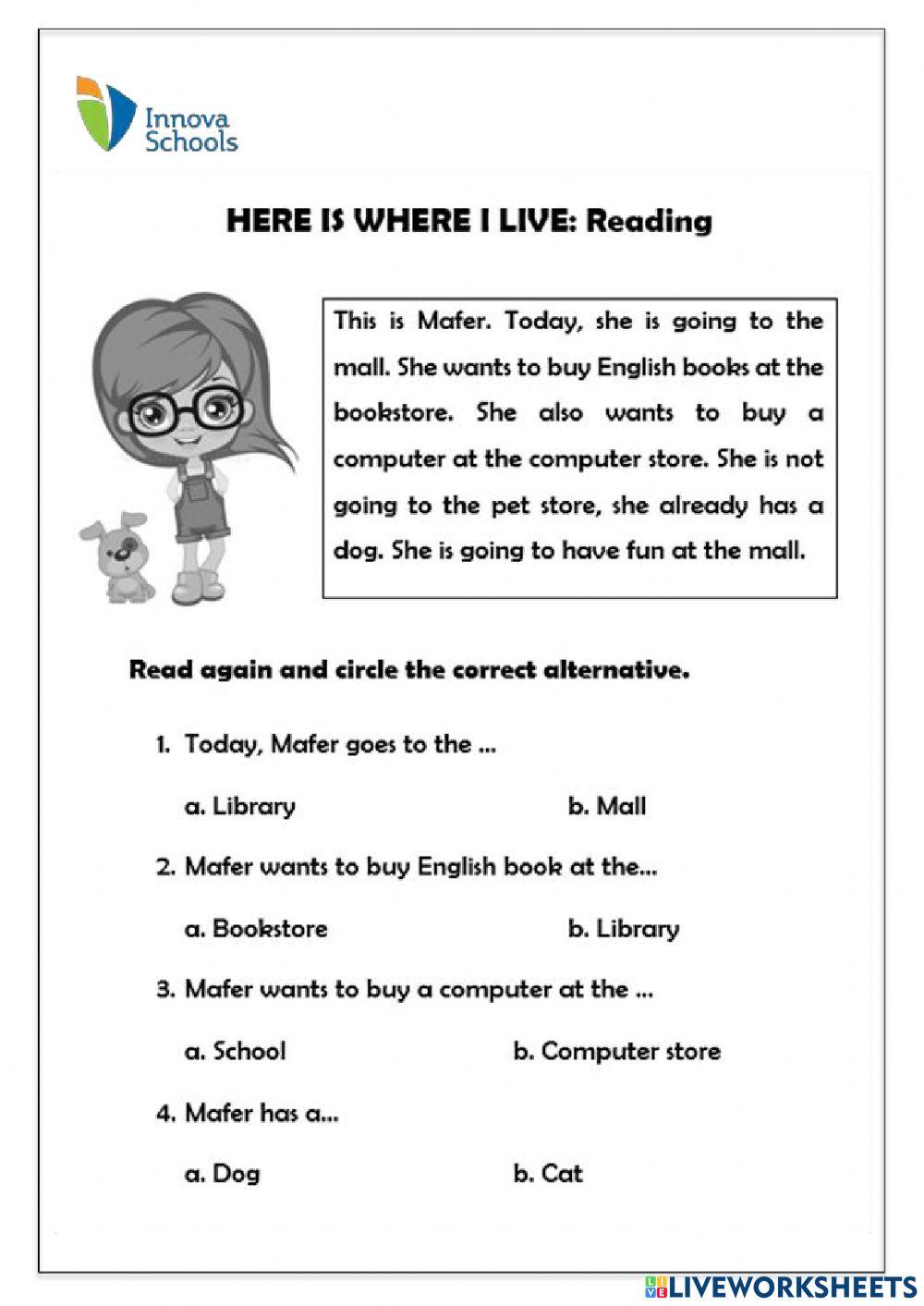 Here is where I live worksheet | Live Worksheets
