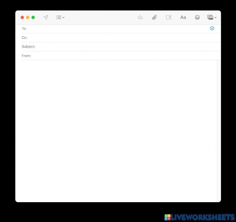 Email Template online activity | Live Worksheets
