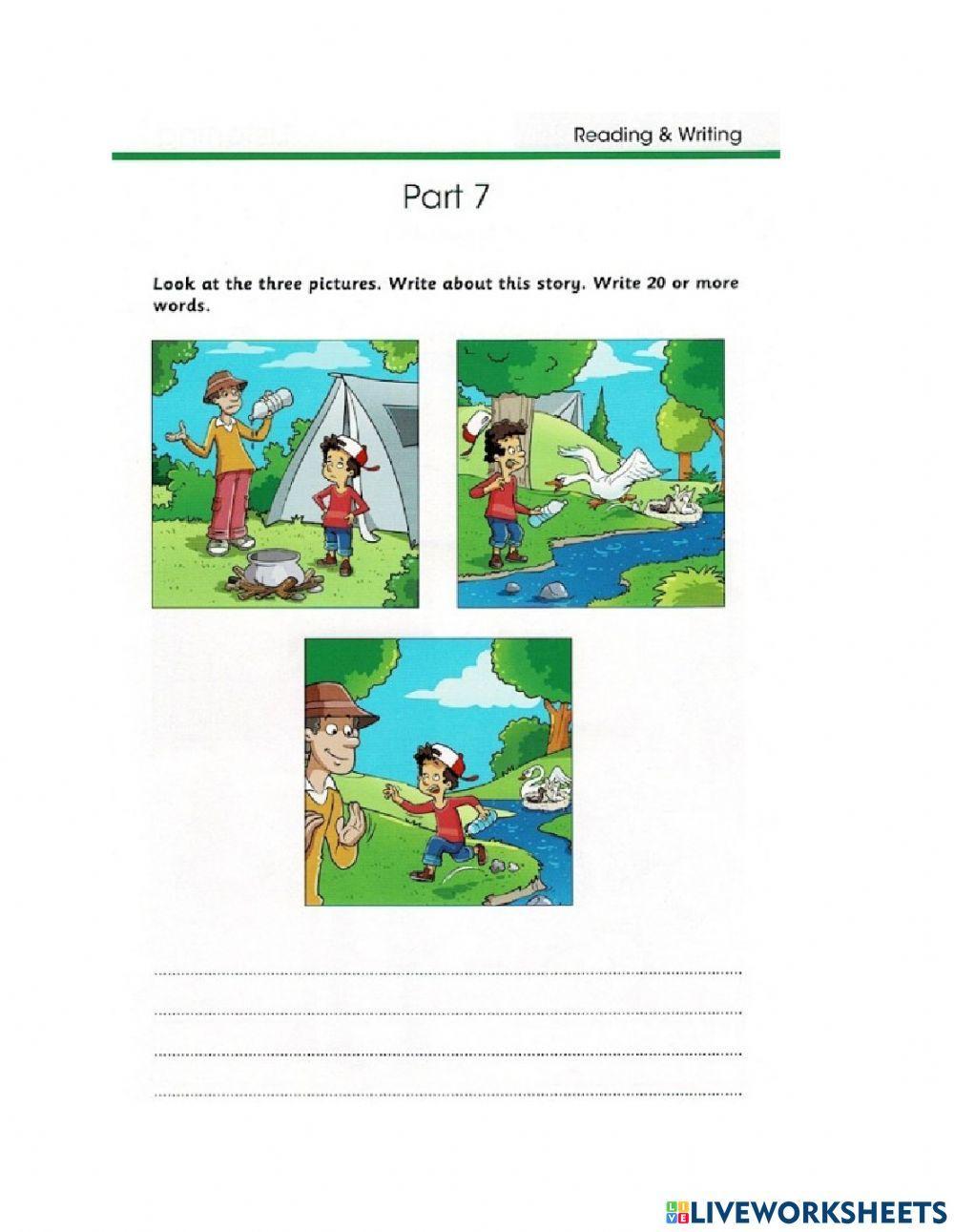 Flyers R&W Skill Builder part 6-7 Unit 2 worksheet | Live Worksheets