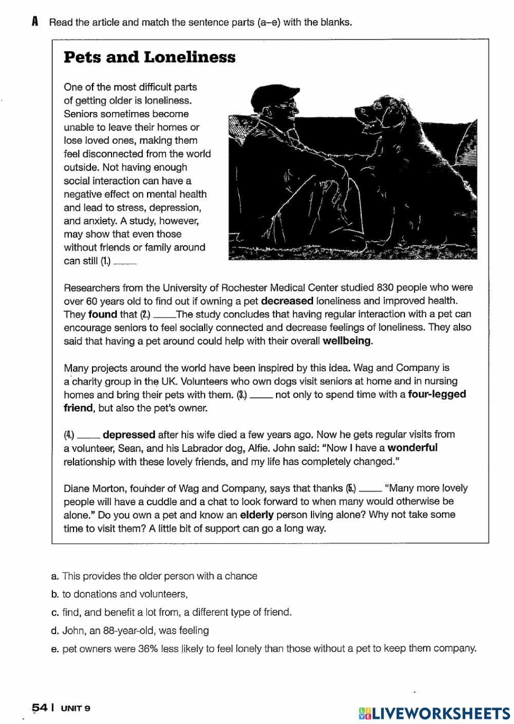 Unit 9 Lesson B Social issues online exercise for | Live Worksheets