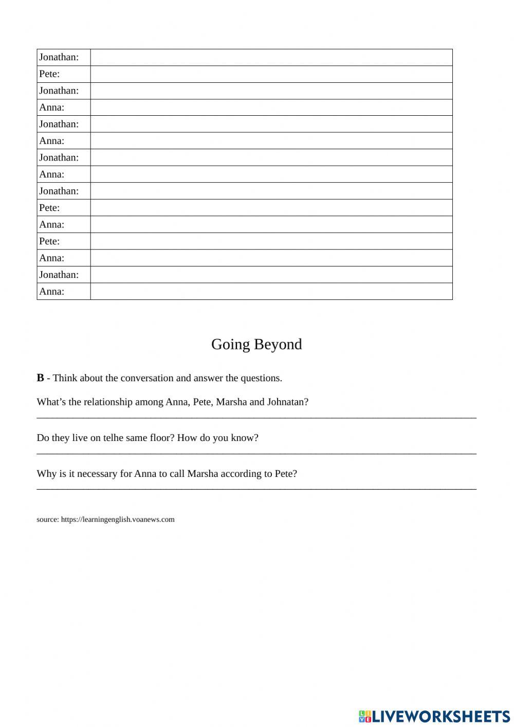 LLE FoL 2 worksheet | Live Worksheets