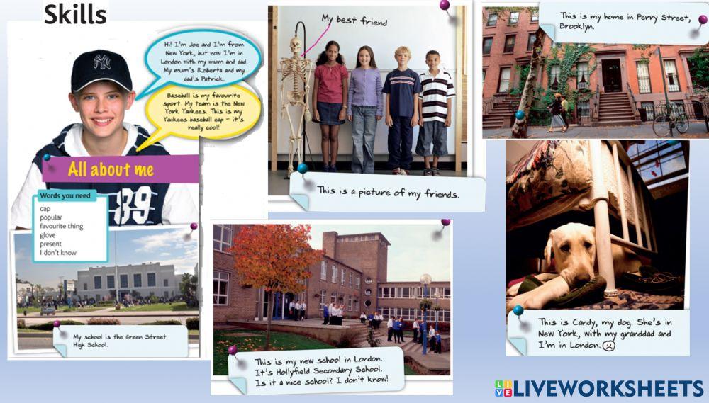 Unit 1 Hello! Skills (All about me) worksheet | Live Worksheets