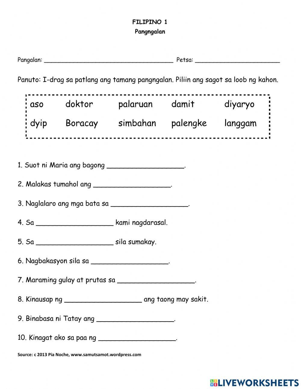 Pangngalan Online Activity Live Worksheets - vrogue.co