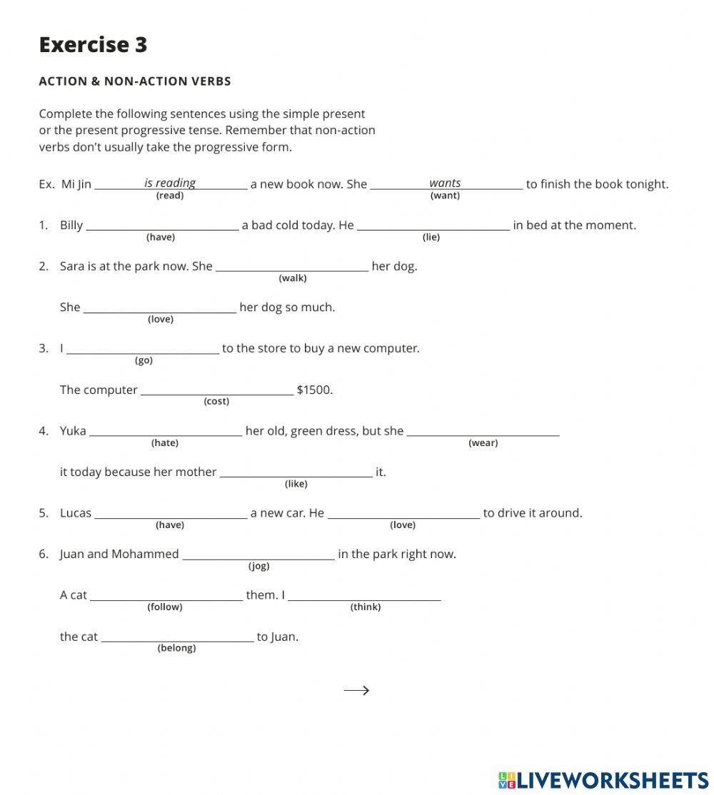 09-Simple-Present-Vs-Present-Progressive-US-3 worksheet | Live Worksheets