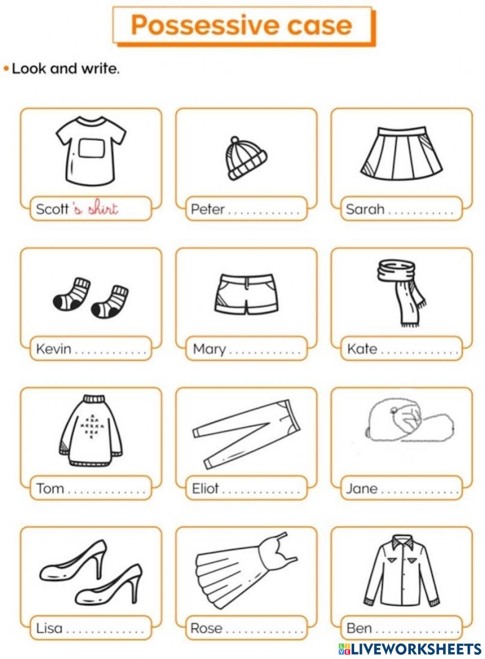 Possesive online activity | Live Worksheets