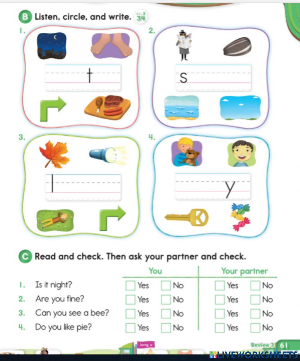 English online exercise for 1 | Live Worksheets