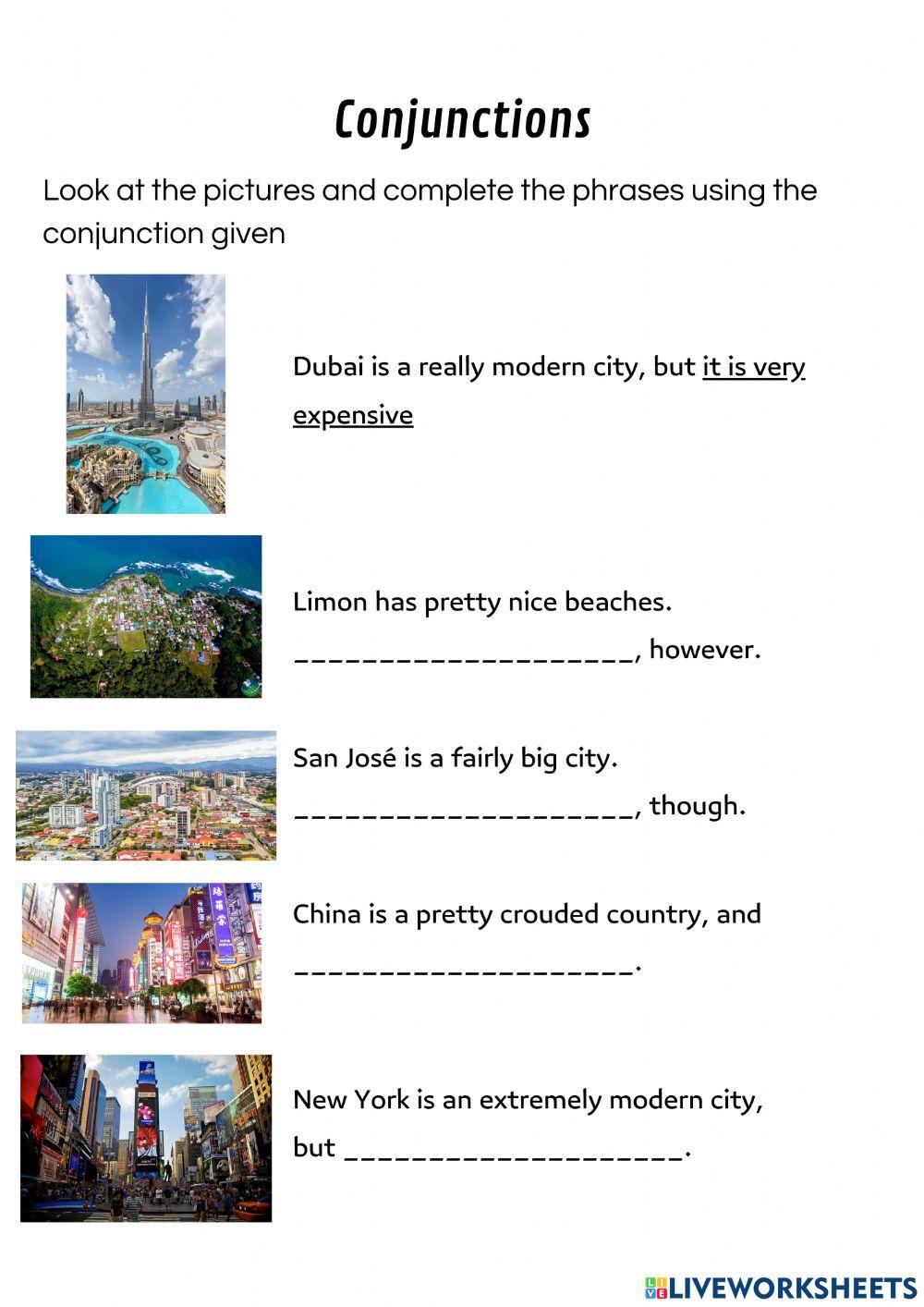 2093952 | Conjunctions | Jennifer09644 | LiveWorksheets