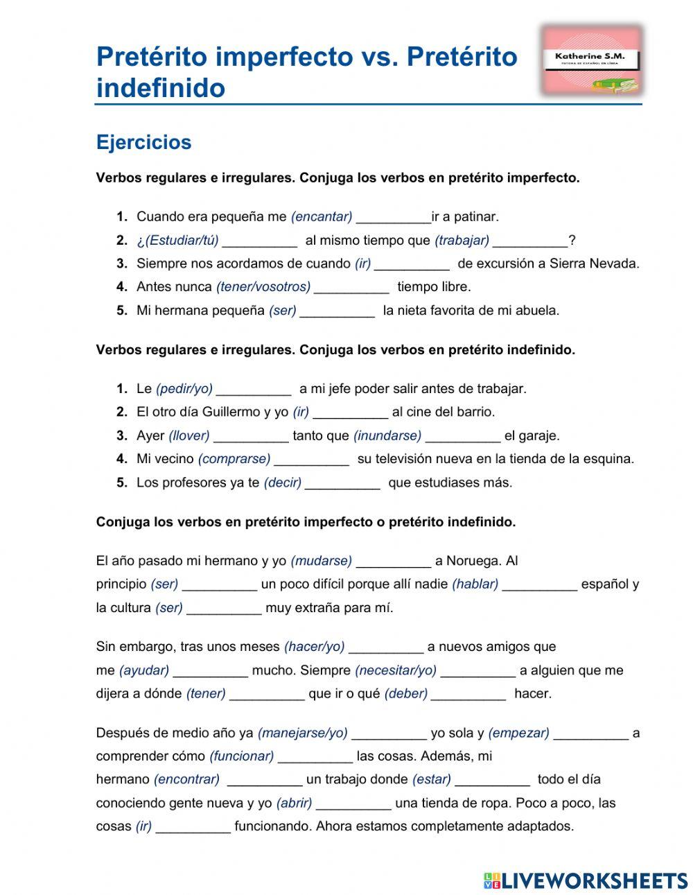 3613848 | Pretérito imperfecto vs Pretérito indefinido 3613848 | Pretérito imperfecto vs Pretérito indefinido