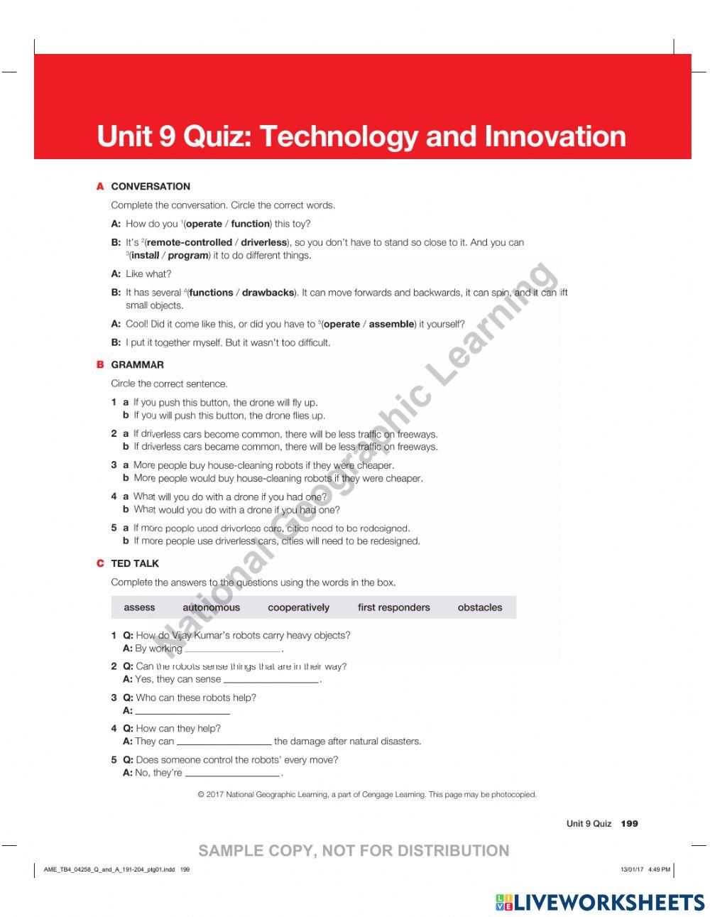 B1-09 Unit 9 | Free Interactive Worksheets | 3964121