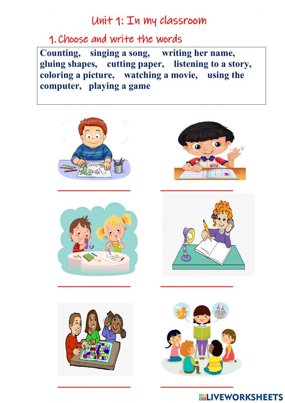 BIG 2 unit 1 worksheet | Live Worksheets