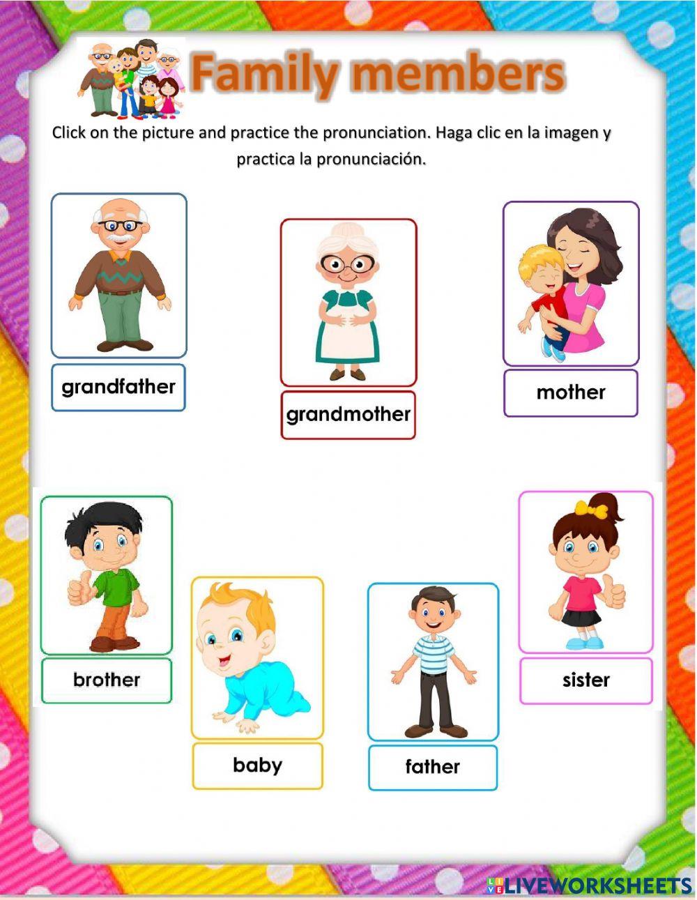 Family members 2095362 | Silka | LiveWorksheets