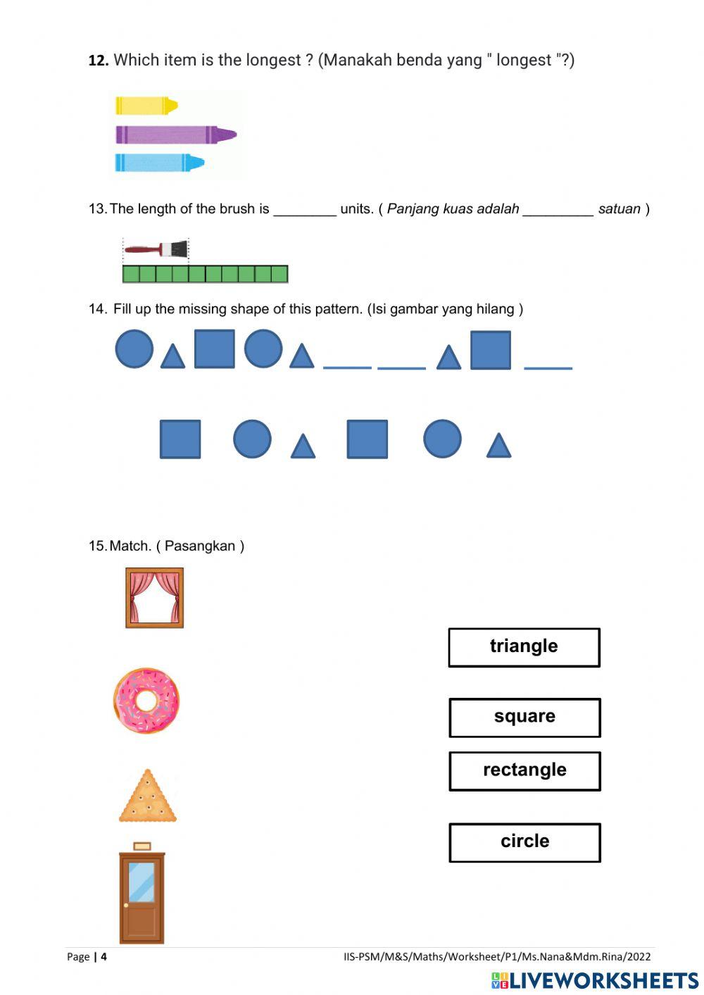 Review term 2 interactive worksheet | Live Worksheets