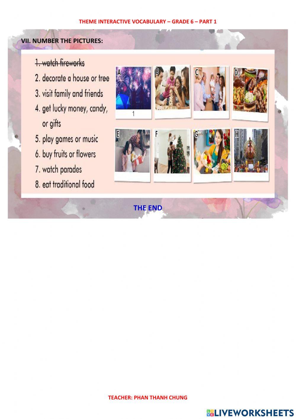 Our tet holiday | Free Interactive Worksheets | 2095916