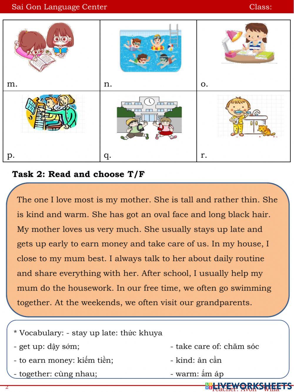 Let's play after school! online pdf worksheet for Class: Goldfish ...