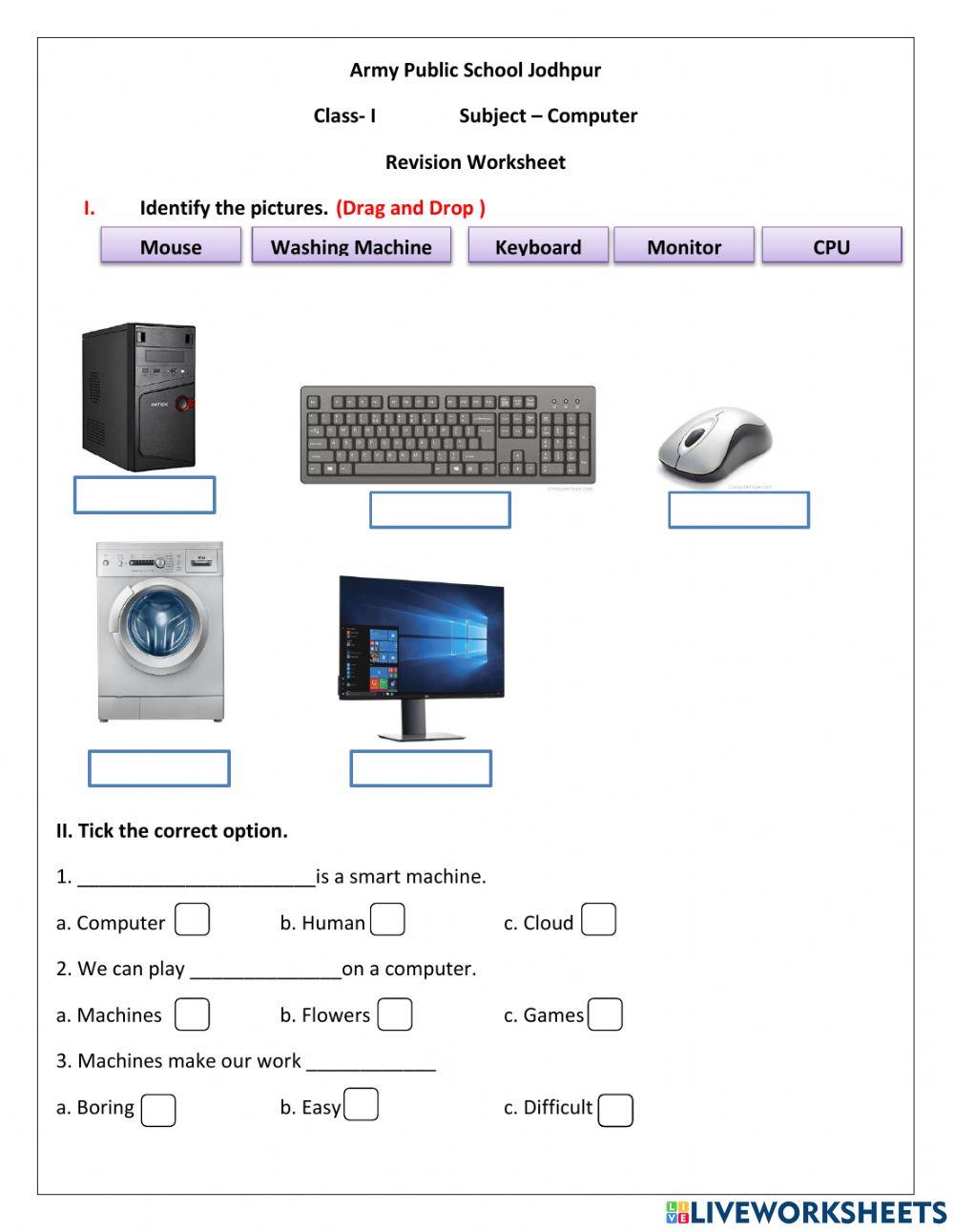 Computer Revisi… | Free Interactive Worksheets | 2096461
