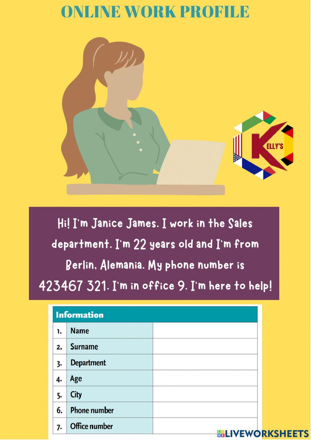 Profiles | Live Worksheets