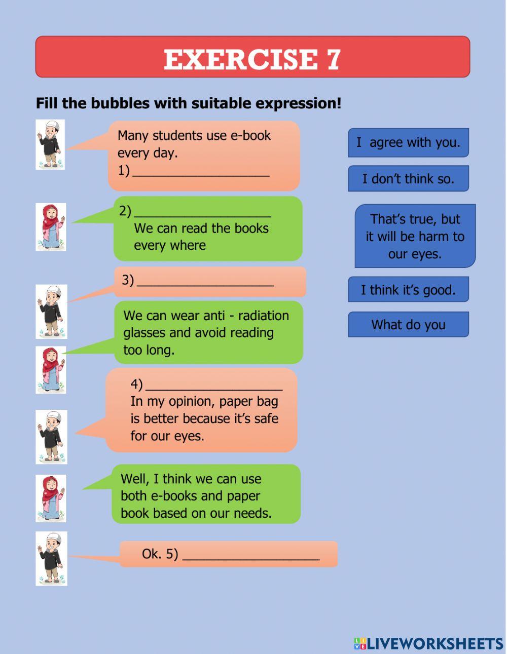 Exercise 7 | Free Interactive Worksheets | 2096777