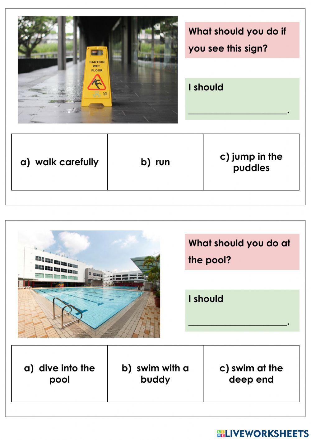 Safety Precautions interactive worksheet | Live Worksheets