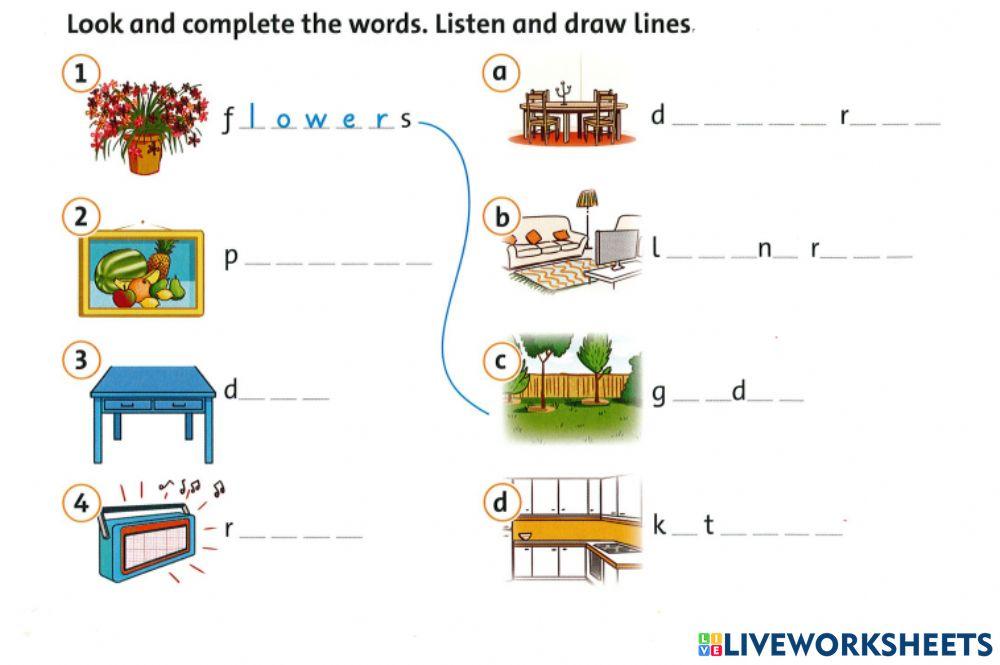 Draw lines worksheet | Live Worksheets