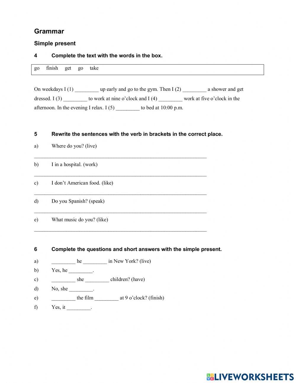 Aioe Beginner worksheet | Live Worksheets