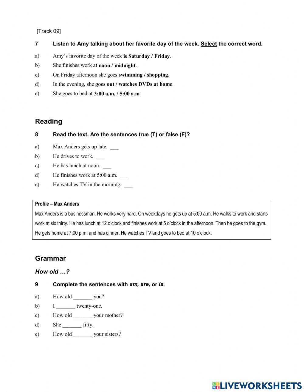 Aioe Beginner worksheet | Live Worksheets