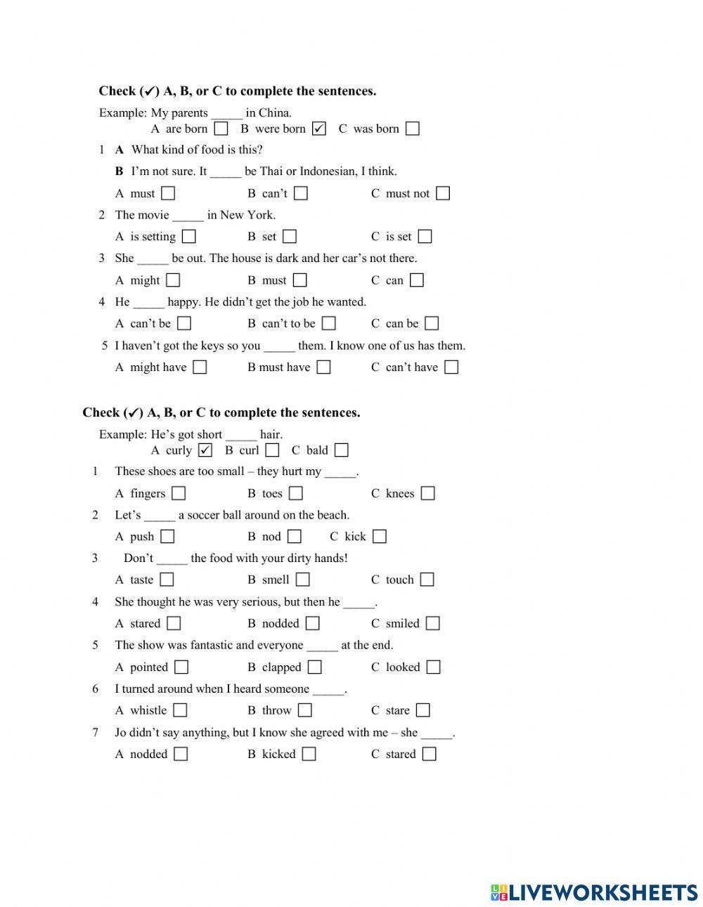 B1+ - FINAL TEST - MONTH 1 online exercise for | Live Worksheets