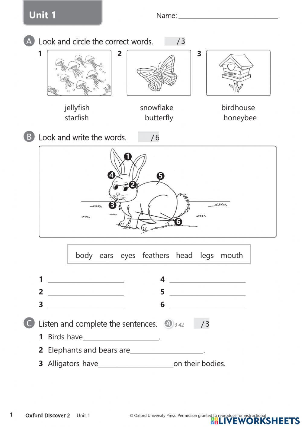 Oxford Discovery 2.Unit 1.Test 4053484 | Nguyen Anh