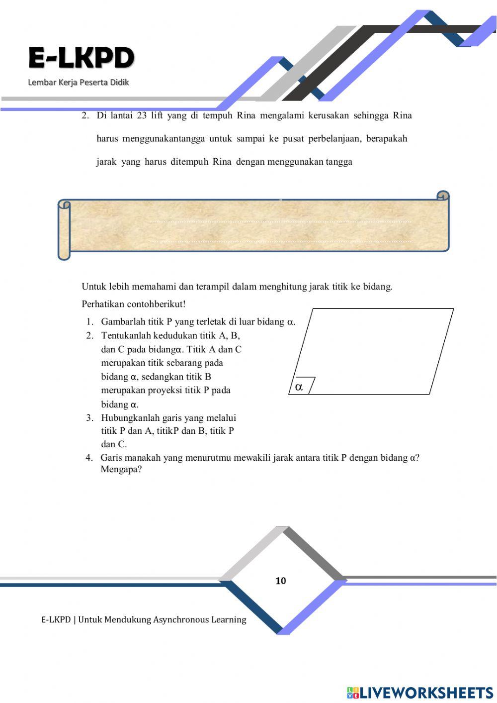 Dimensi Tiga Kelas IX SMK PART 3 worksheet | Live Worksheets