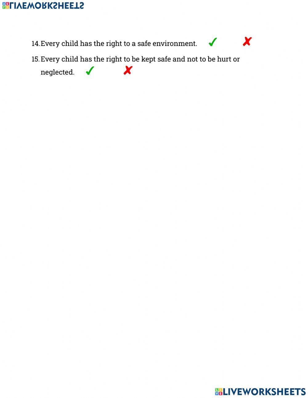 Children Rights Activity -1 online exercise for | Live Worksheets