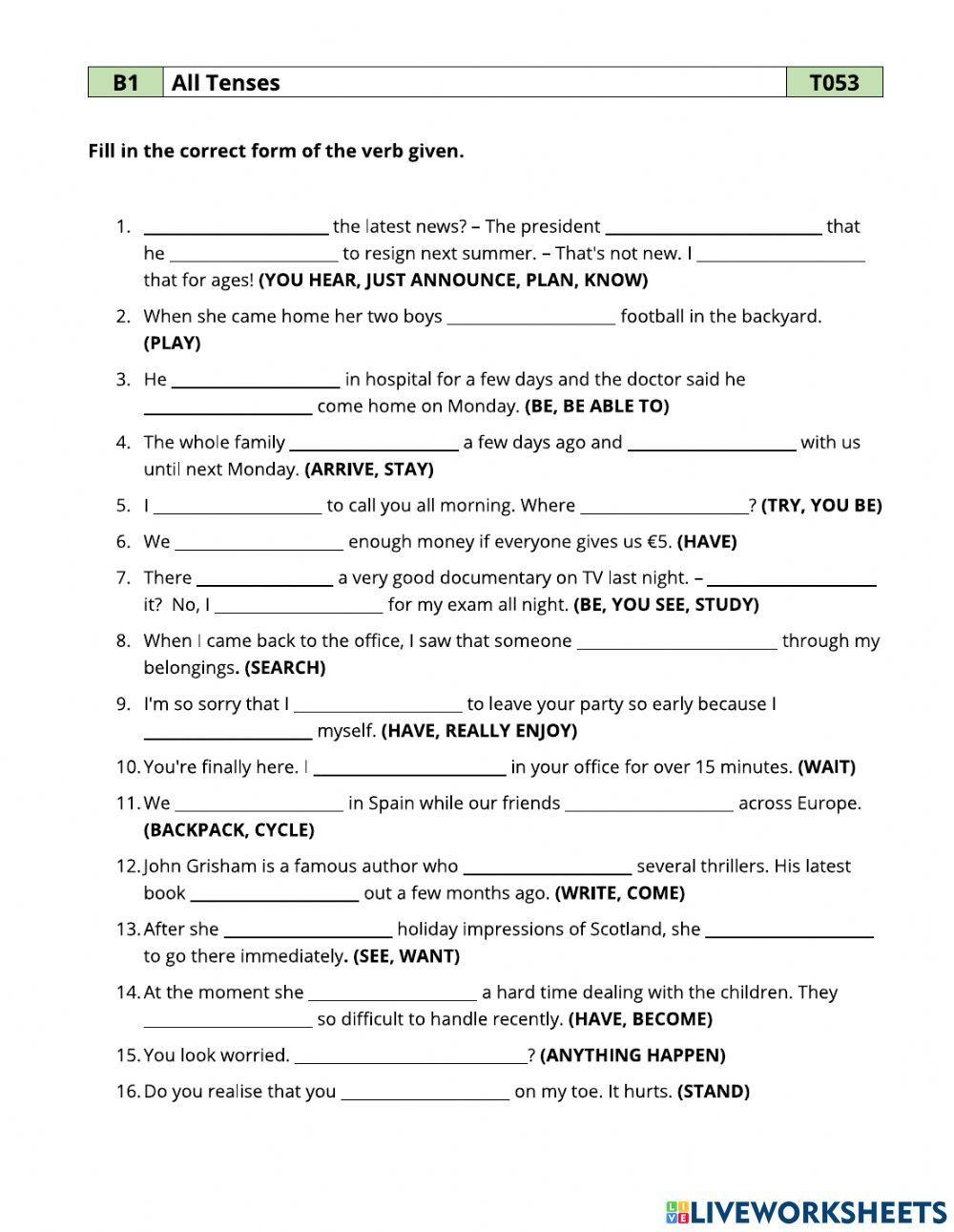 English Skill activity | Live Worksheets