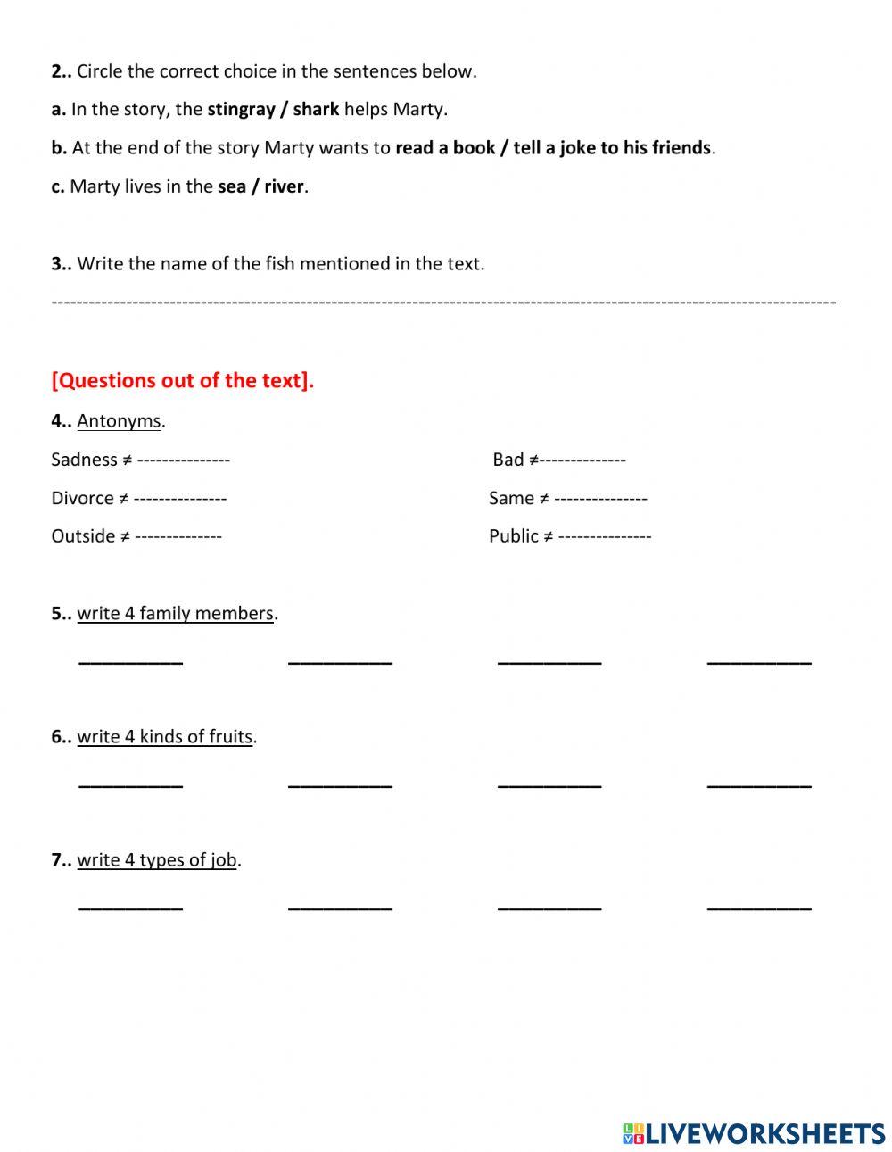 first exam online exercise for | Live Worksheets