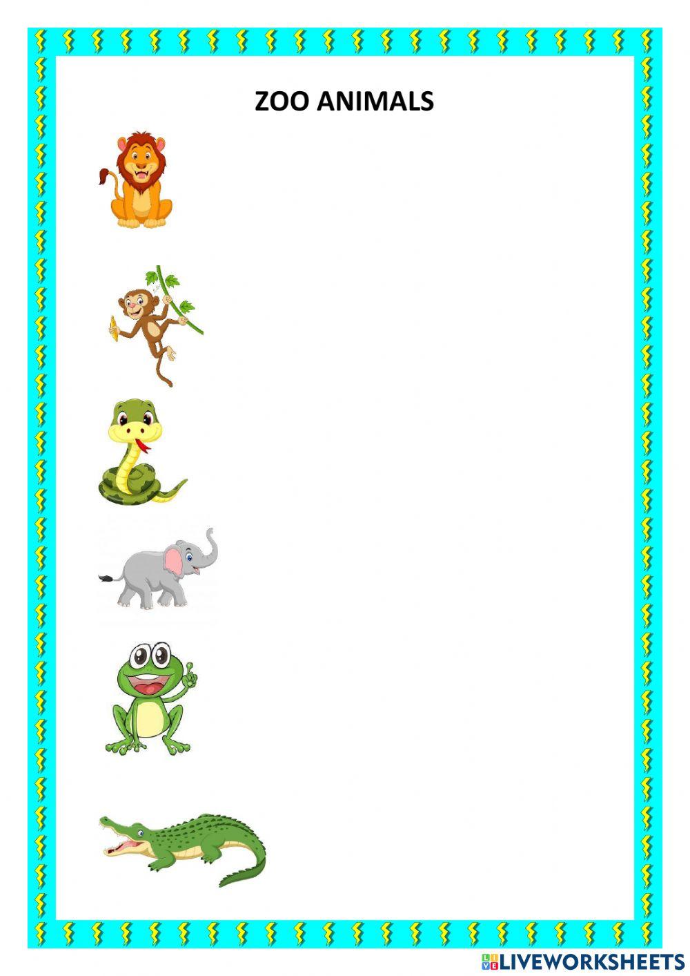 zoo writing border