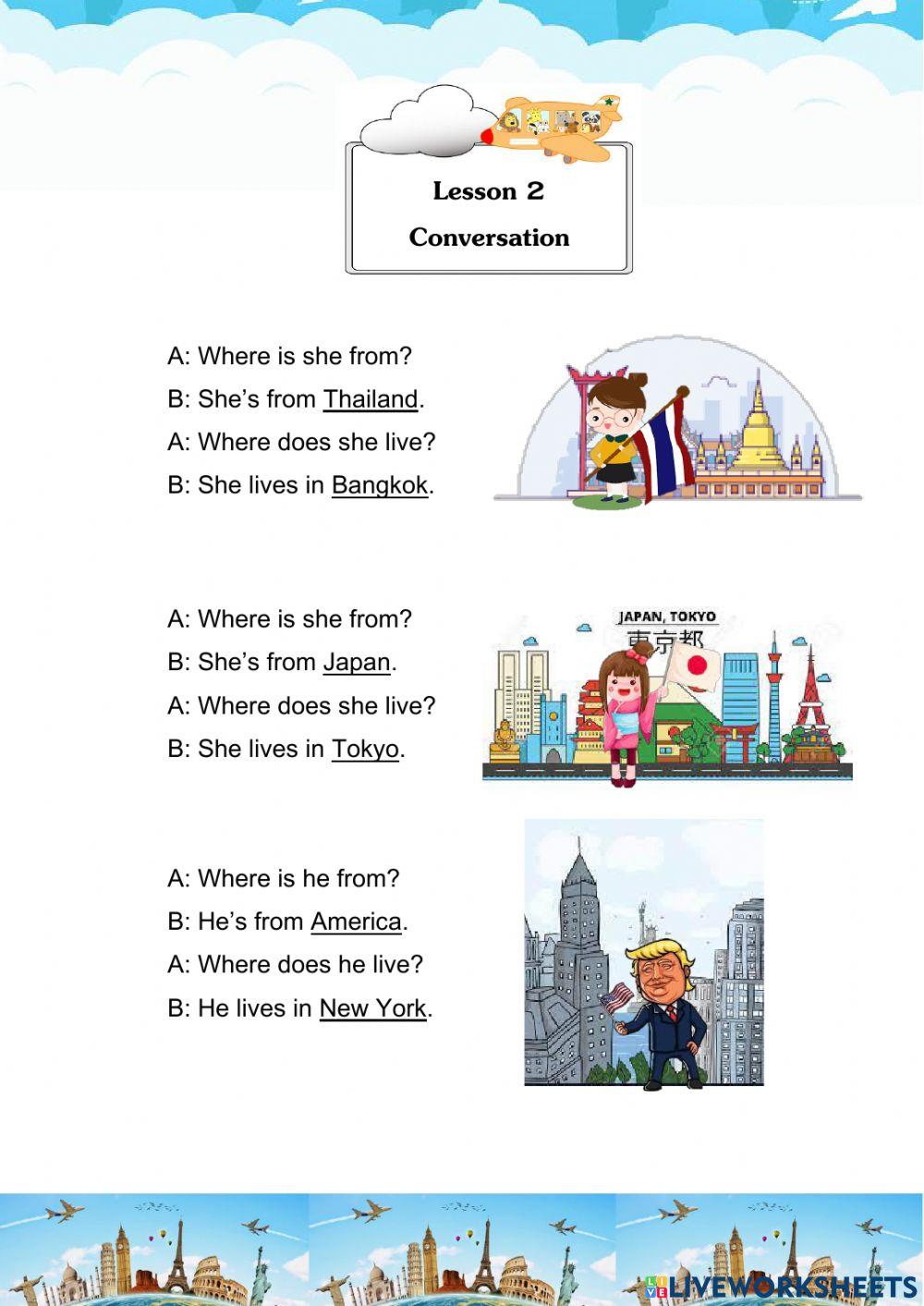 Lesson 1 Exercise 3-6 3991260 | Thepsirirat | Live