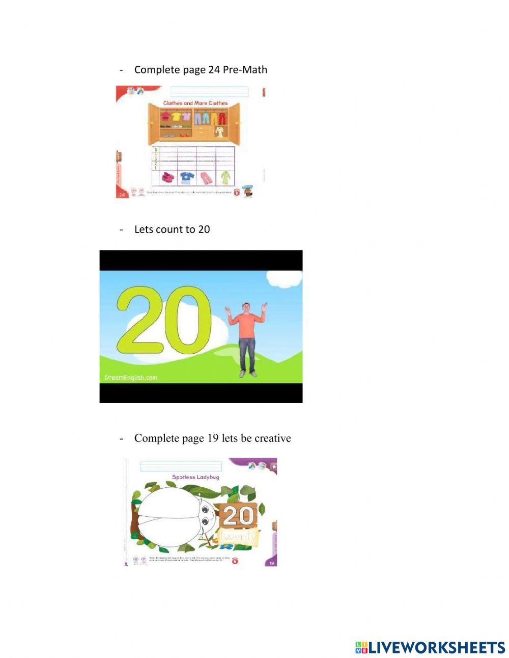 Weekly activities 12 interactive worksheet | Live Worksheets