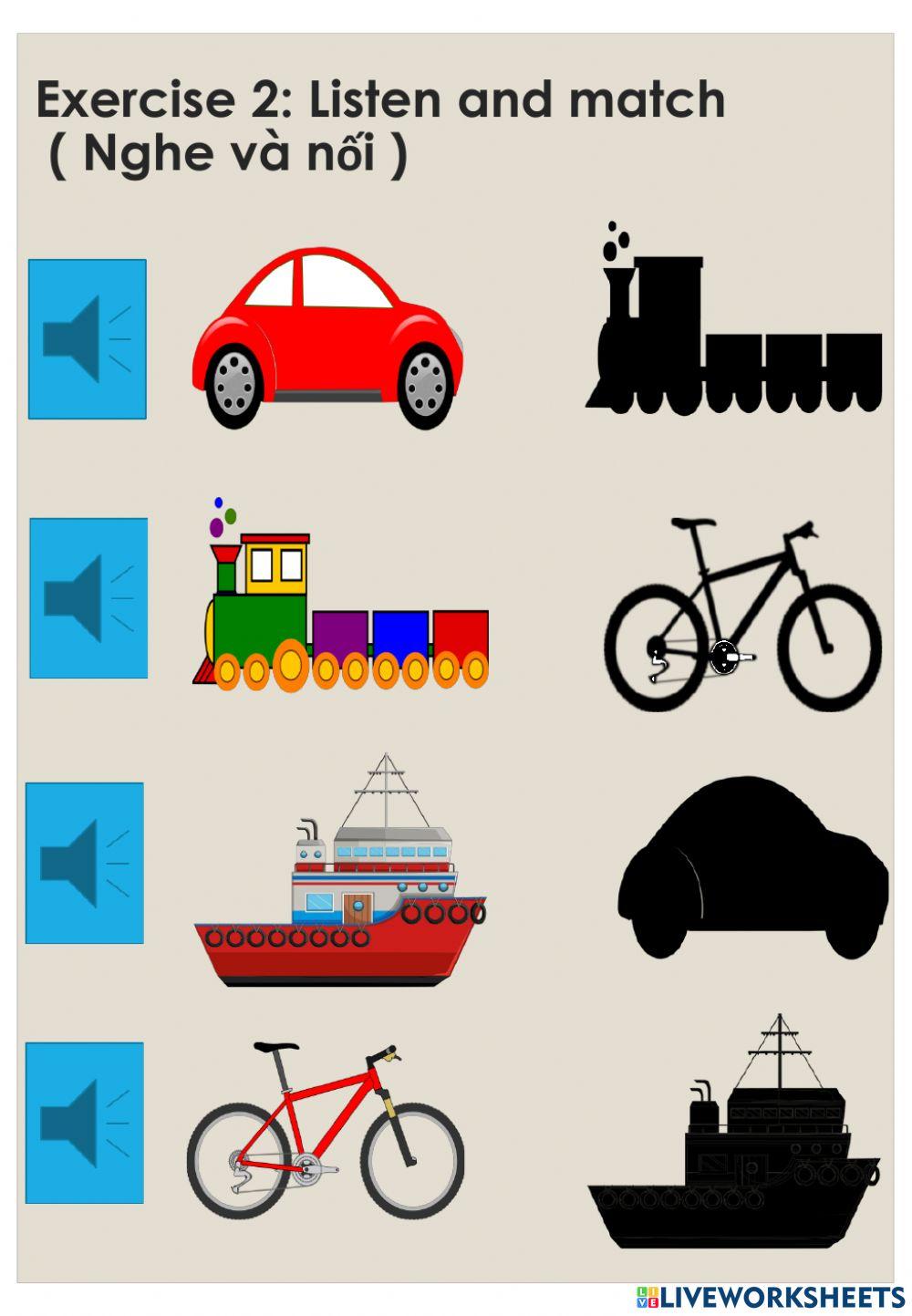 Color and transport worksheet | Live Worksheets