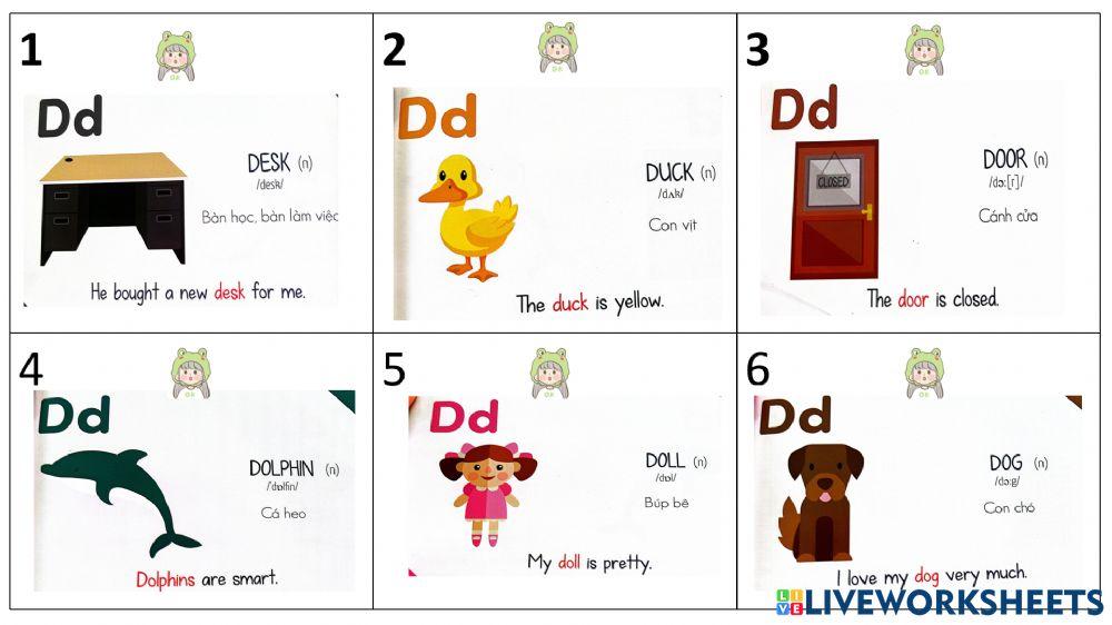 Letter D online exercise for | Live Worksheets