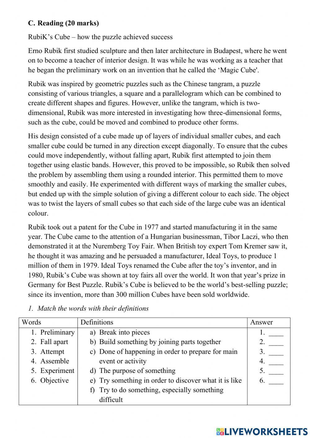 IELTS midterm | Free Interactive Worksheets | 6891390