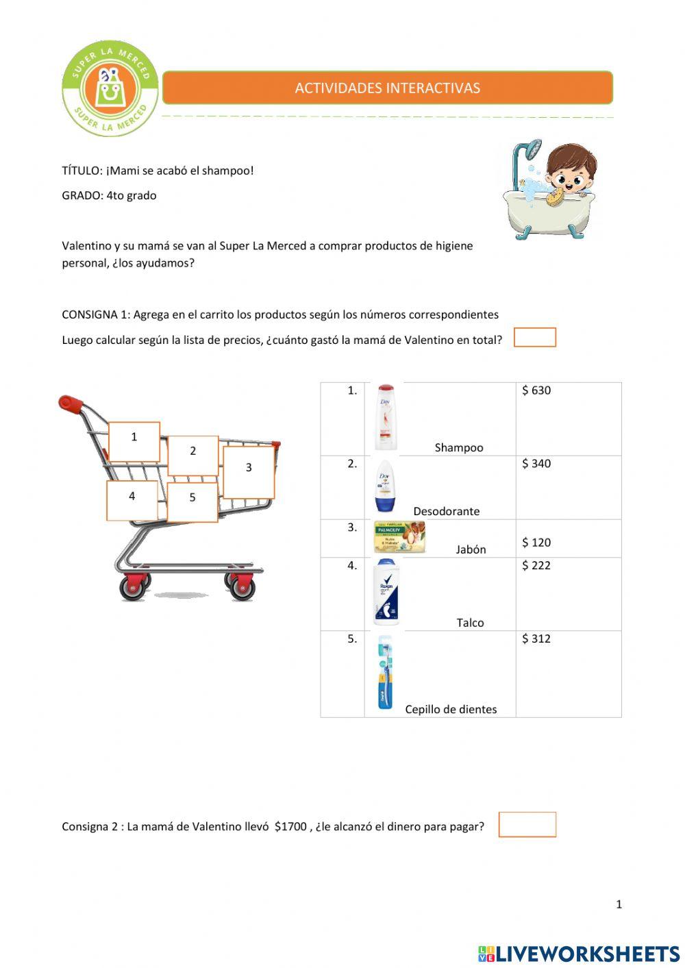 Mami se terminó el shampoo online exercise for | Live Worksheets