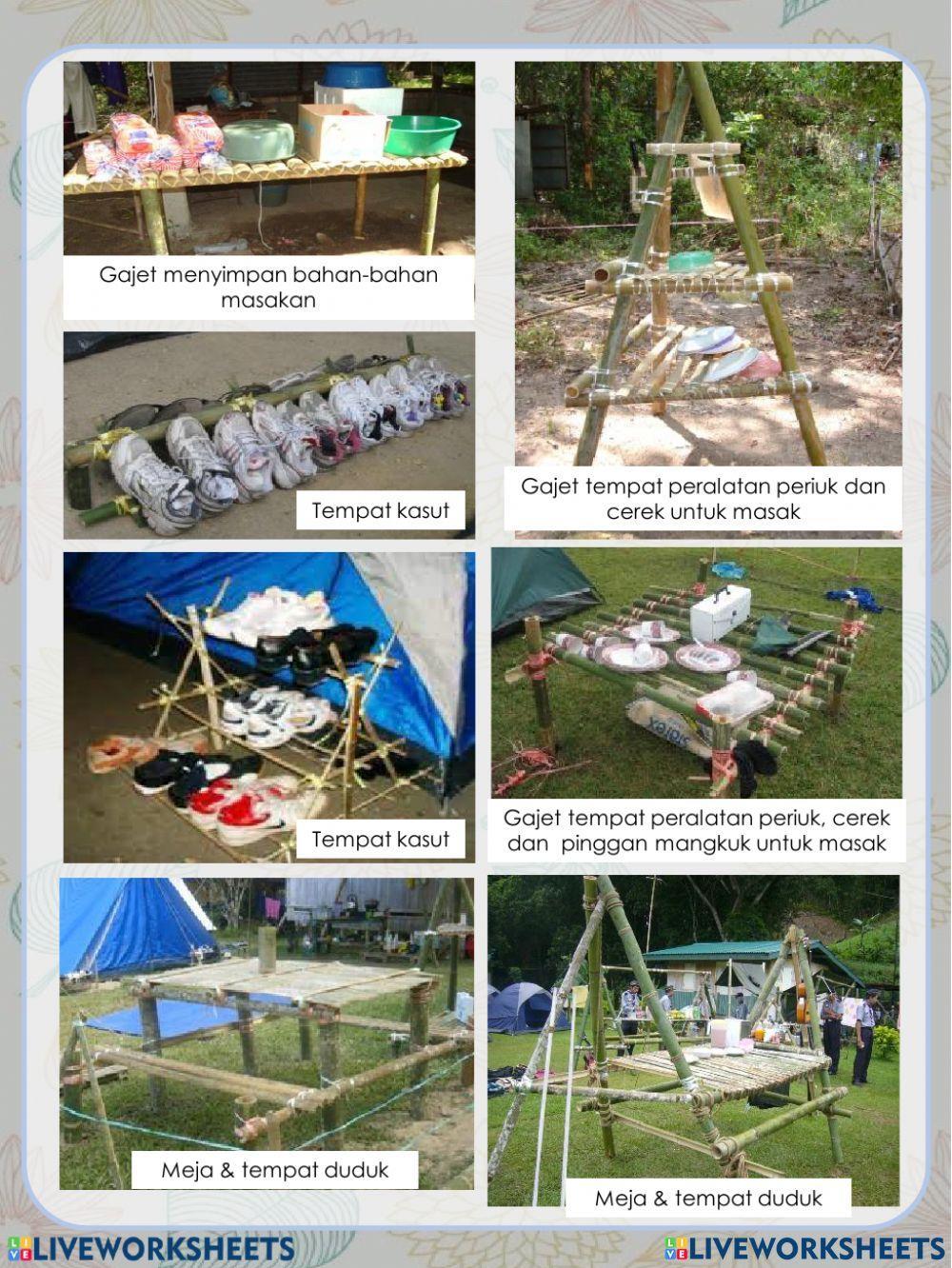 Gajet Perkhemah… | Free Interactive Worksheets | 2102894