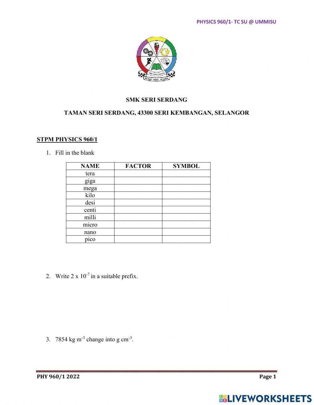 3617558 | BASIC QUESTIONS PHY 960-1 2022 | Suryati