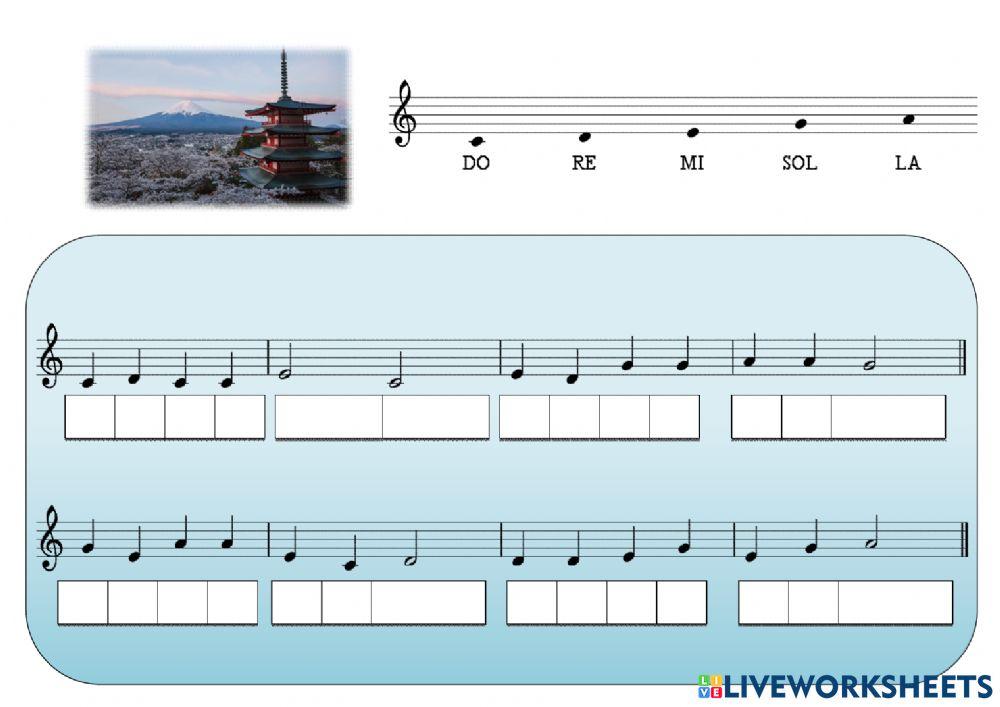 Notas Do - La worksheet | Live Worksheets