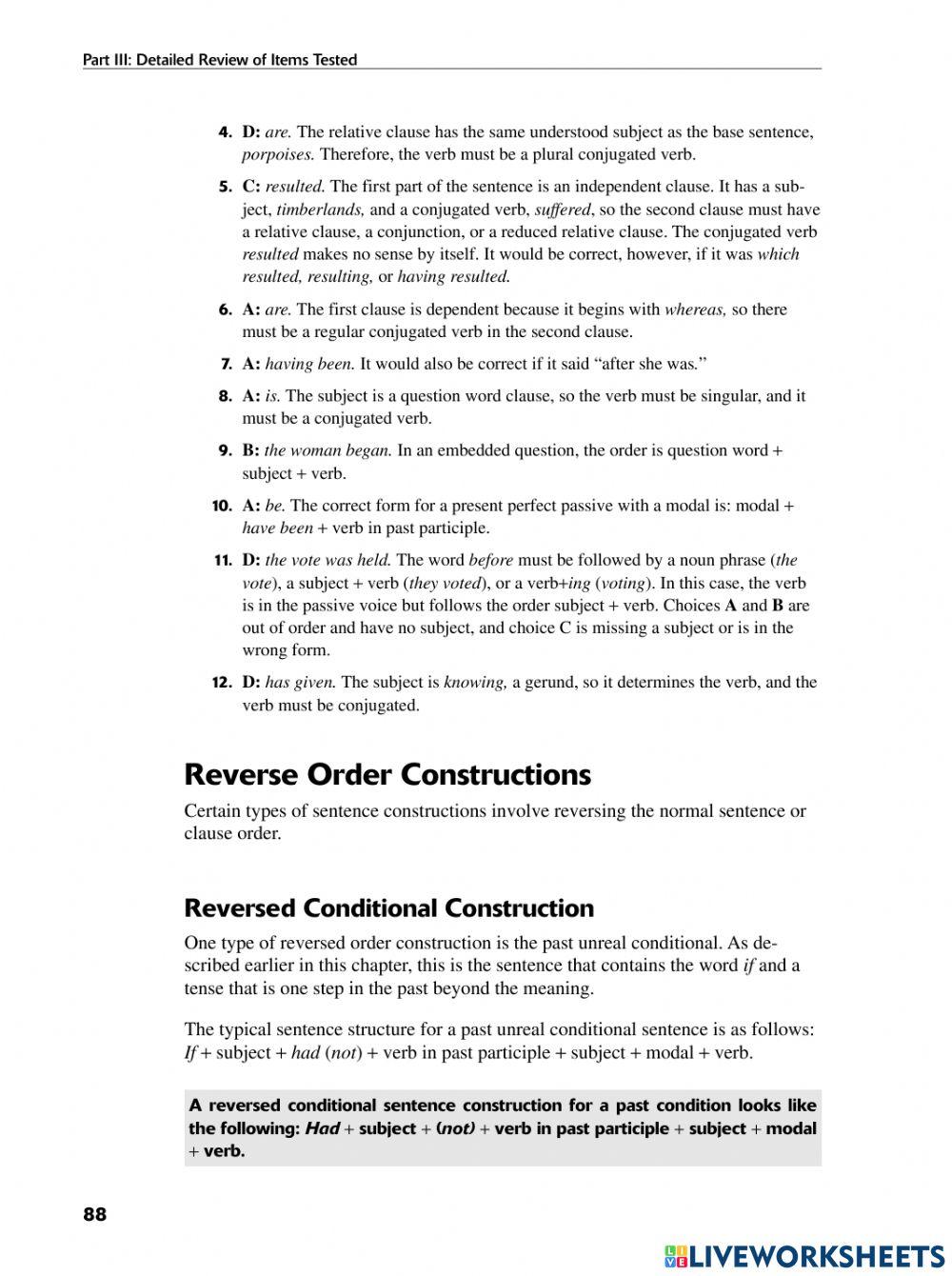 How to Pass TEOFL Session 3 worksheet | Live Worksheets