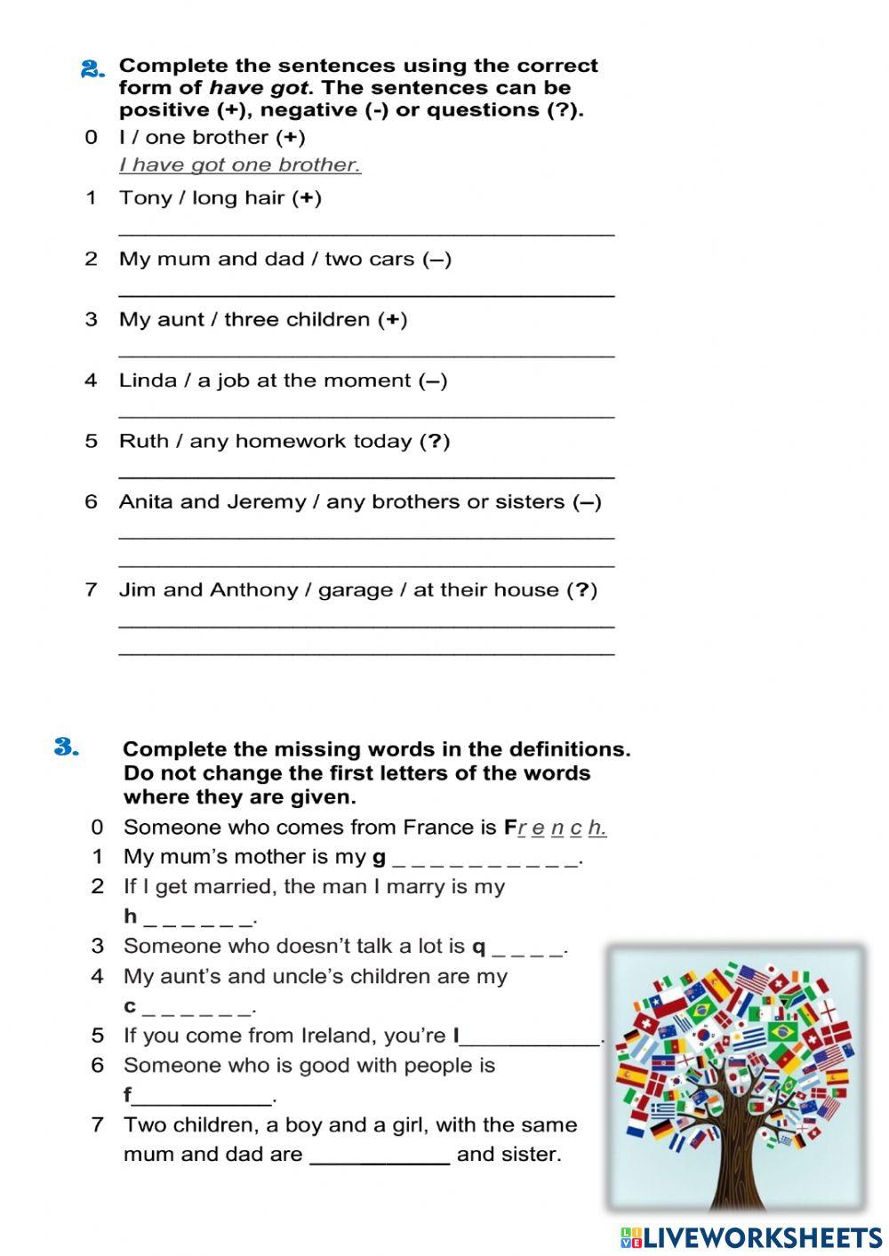 TEST 1 Blue Lev… | Free Interactive Worksheets | 2406051