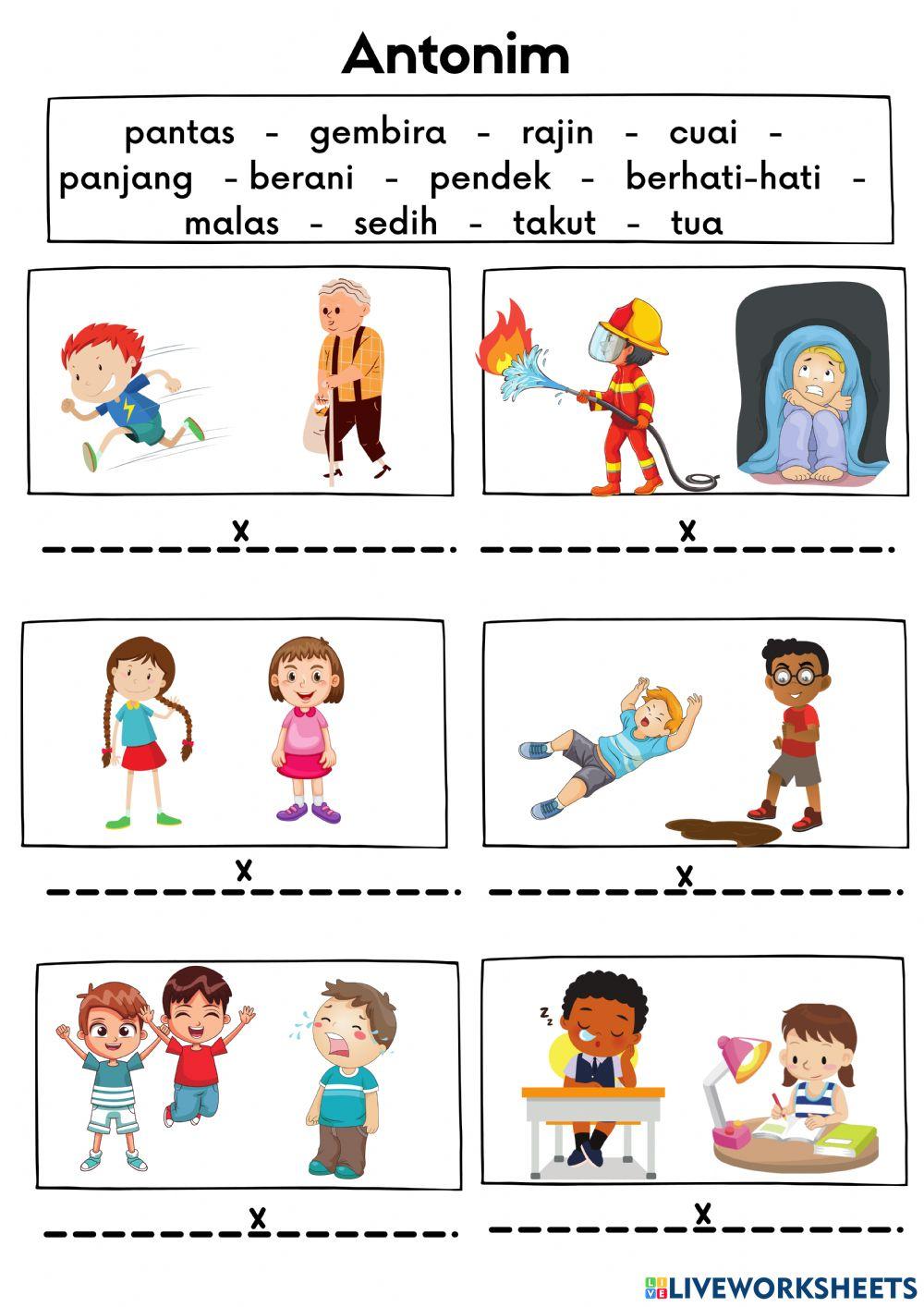 Antonim 2105031 | CHAI SOOK WEN | Live Worksheets
