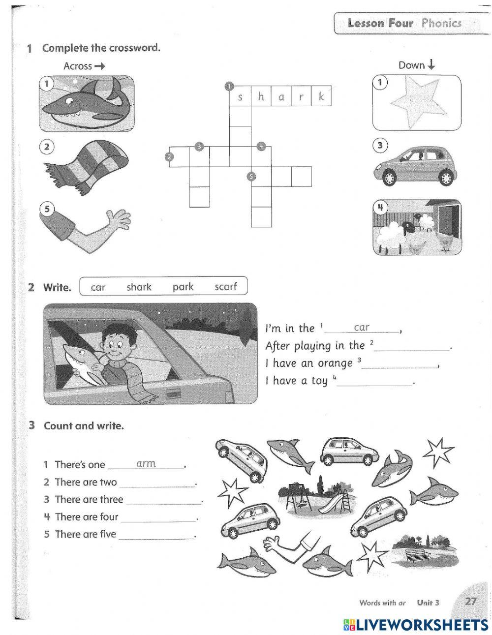 Homework Unit 3-Lesson 3+4 worksheet | Live Worksheets