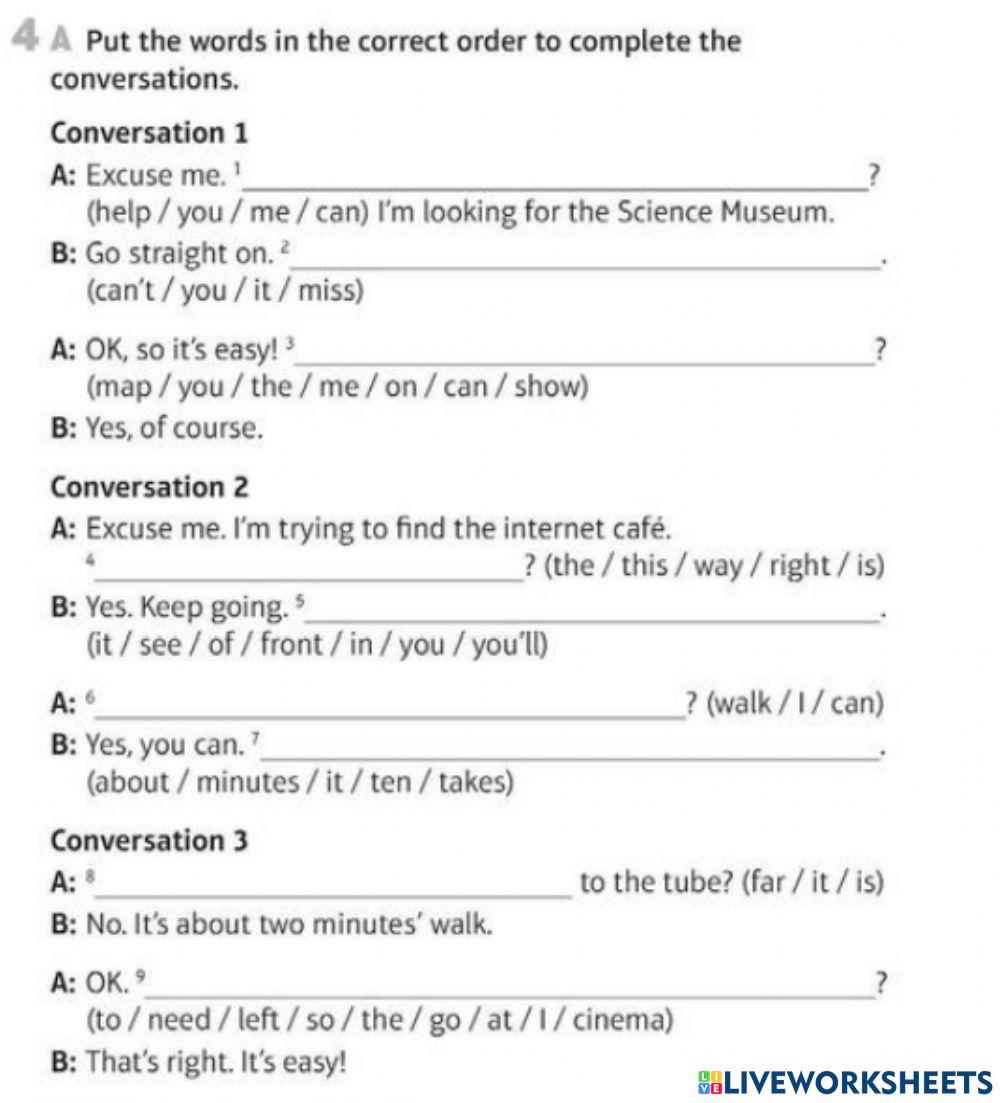 KaterynaKuhar | Say the way 2105640 | LiveWorksheets