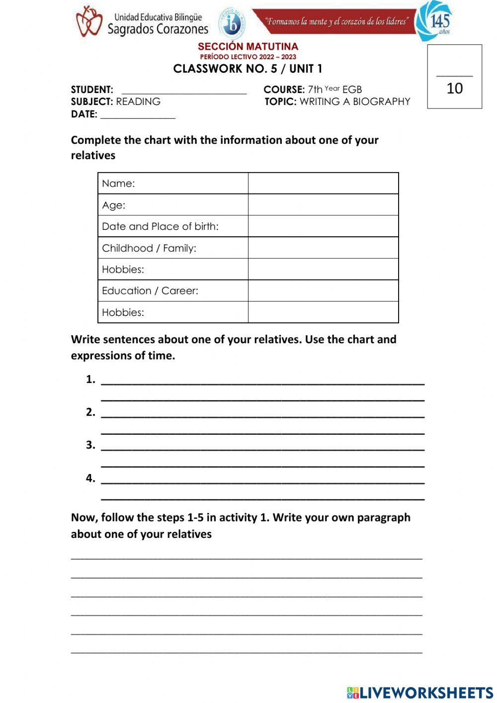 2087341 | Biography | squimi | LiveWorksheets