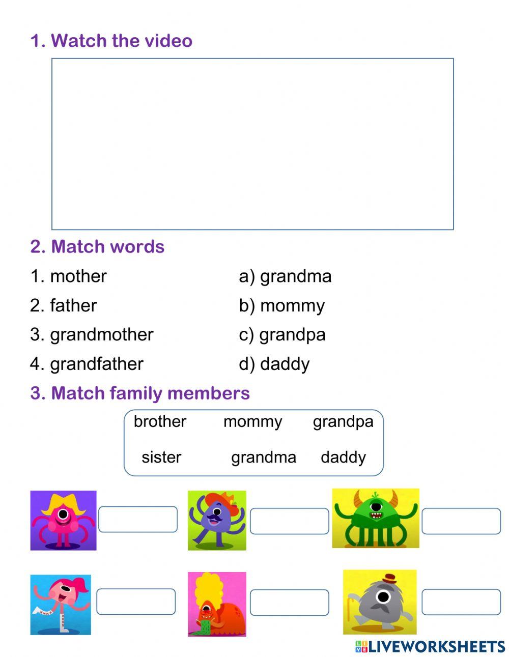 Family song online exercise | Live Worksheets