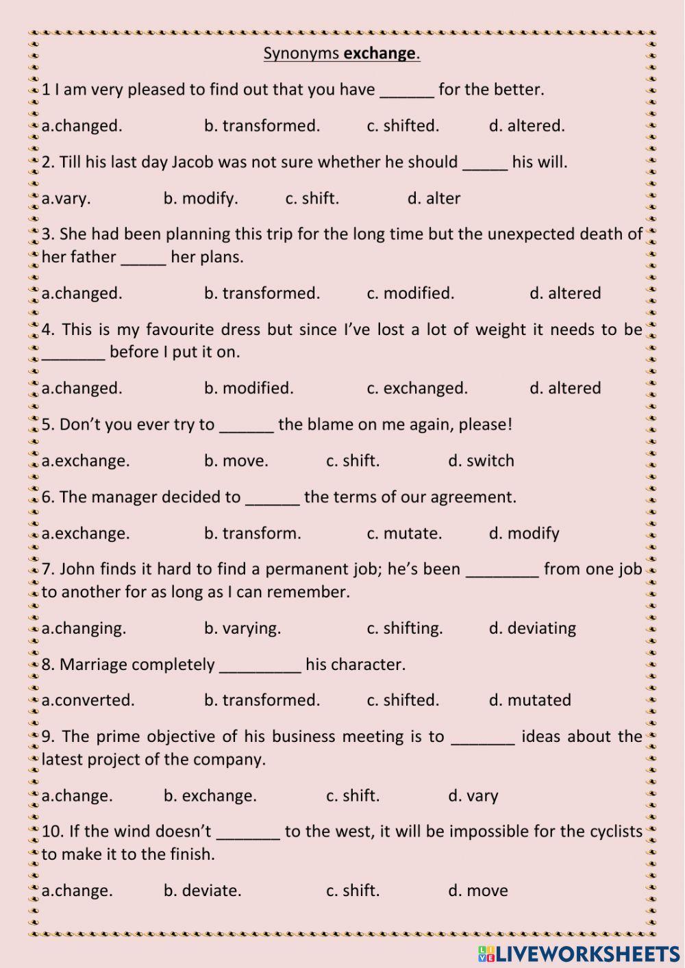 2087716 | Synonyms abandon, exchange, busines